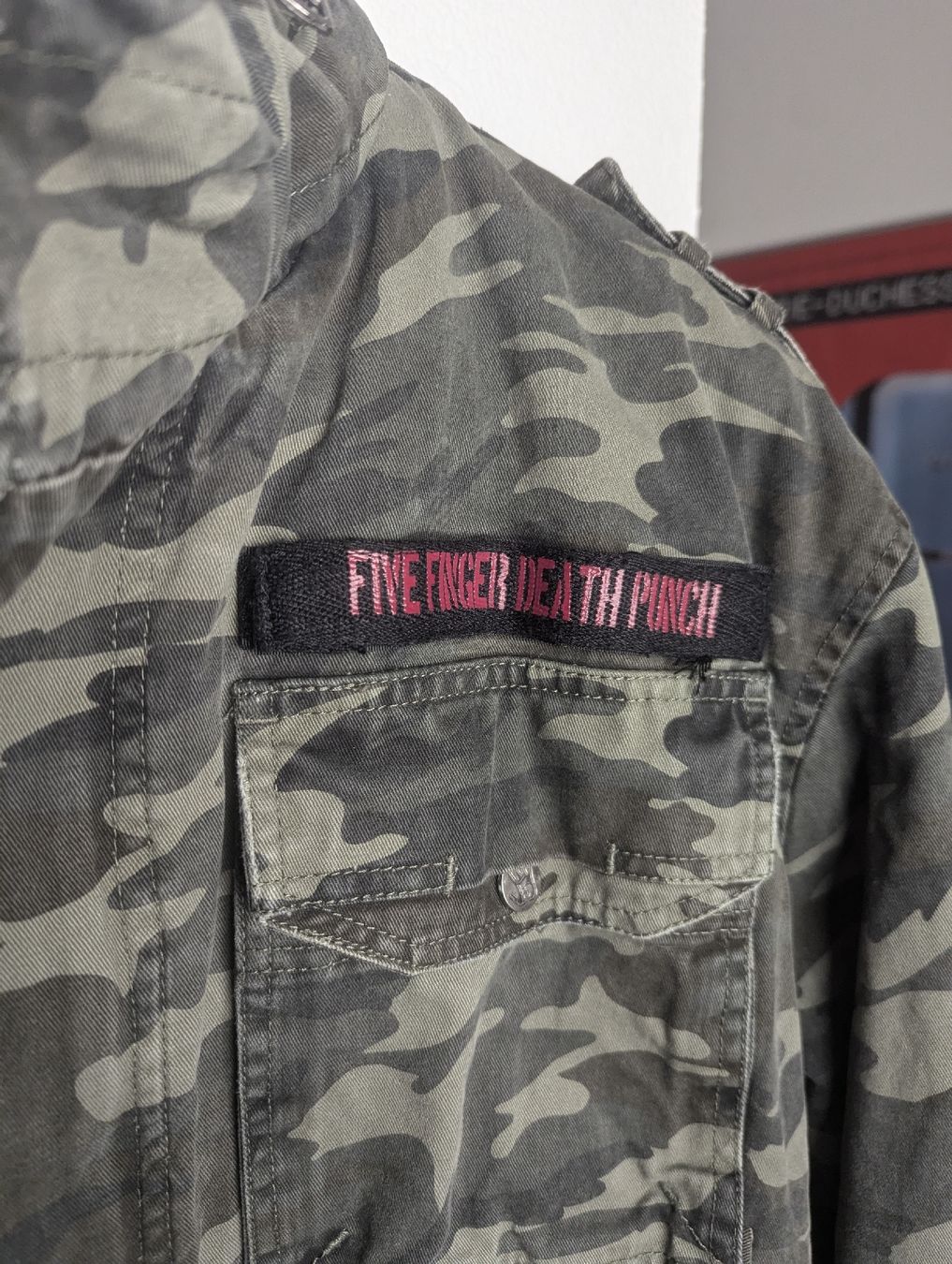 RARE Five Finger Death Punch Camo Sherpa Lined Jacket XXL (Gebraucht ...