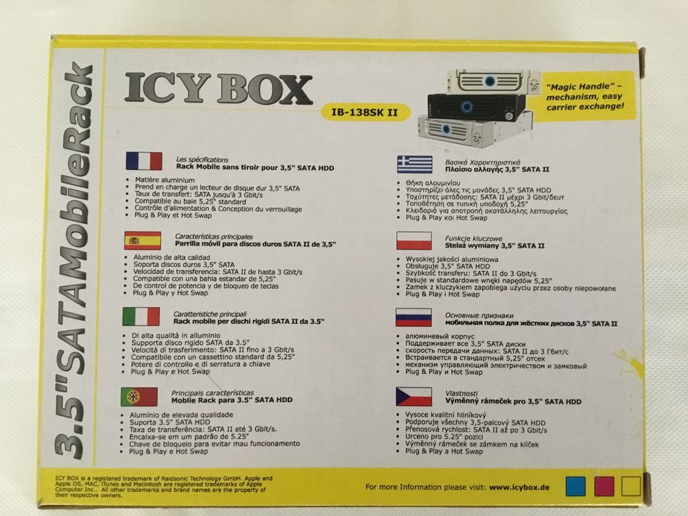 Icy Box IB-138SK II Series Mobile Rack for 3.5’‘ SATA HDDs (Neu und ...