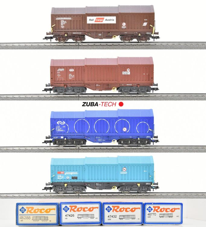 Roco 4x Teleskophaubenwagen der NS/SBB H0, GS mit OVP | Kaufen auf Ricardo