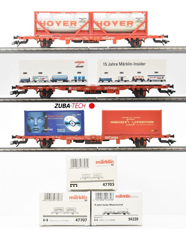 3x Märklin Containerwagen DB H0 WS mit OVP (Gebraucht) in St. Gallen ...