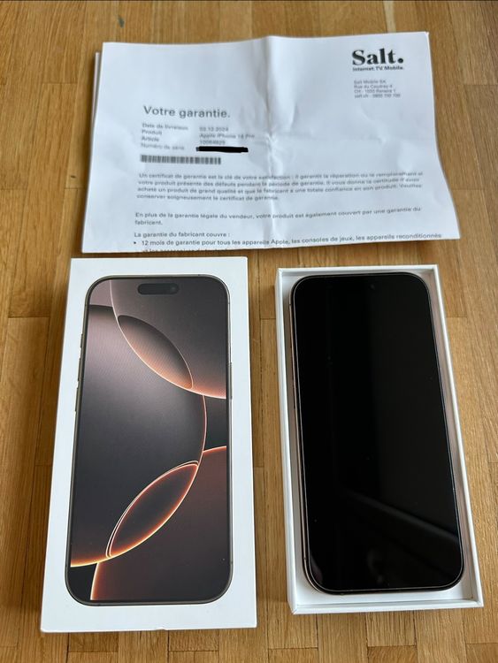 iPhone 16 pro 256gb Desert Titanium - état comme neuf ! (Gebraucht) in ...