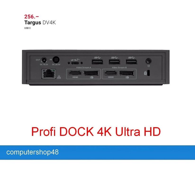Targus Universal Profi Dock 182-Q2 2x DV4K | Kaufen auf Ricardo