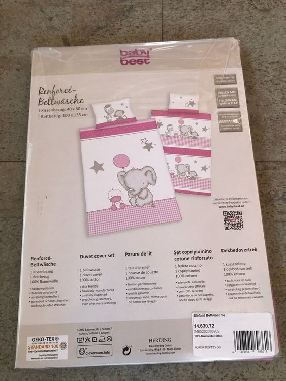 Bettwäsche-Garnitur, Elefant "NEU" (Neu und originalverpackt) in Widnau für CHF 38 – mit ...