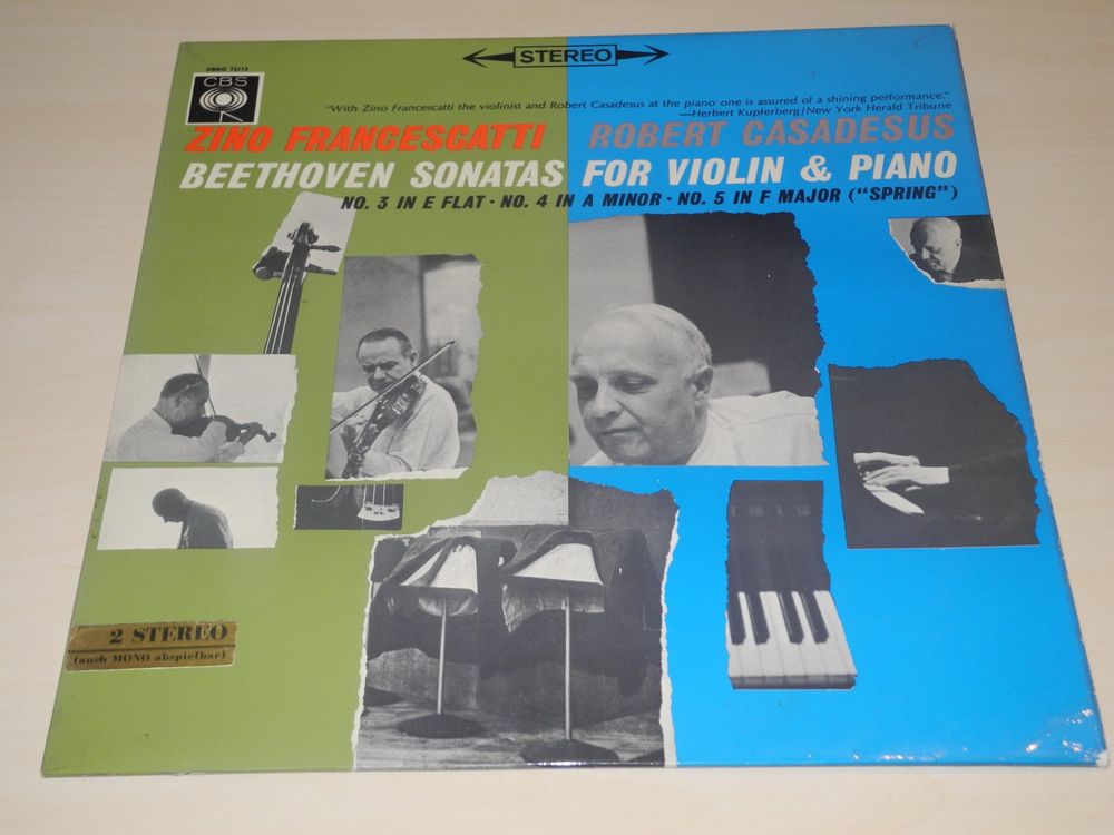 BEETHOVEN: VIOLINSONATEN - FRANCESCATTI / CASADESUS - CBS (Neu (gemäss Beschreibung)) in ...