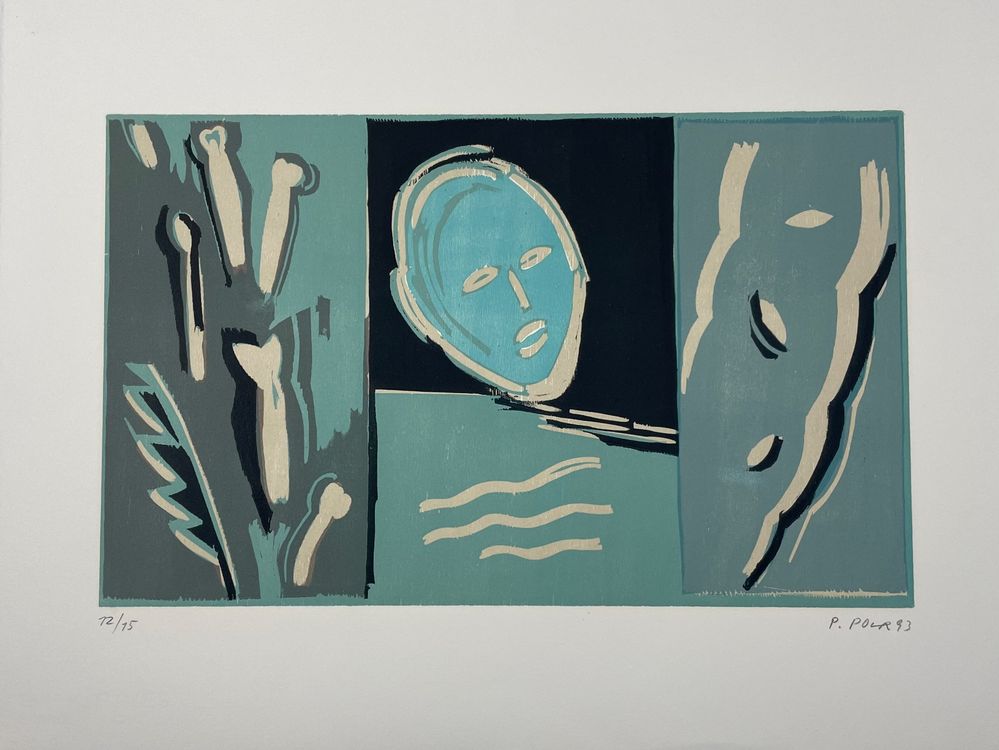Paolo Pola (1942) Lithographie Handsigniert Unikat (Gebraucht) in Root für CHF 24 – mit ...