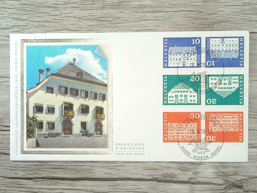TR97 Enveloppe + Timbre Suisse 1970 (Gebraucht) in Cousset für CHF 1.25 – mit Lieferung auf ...