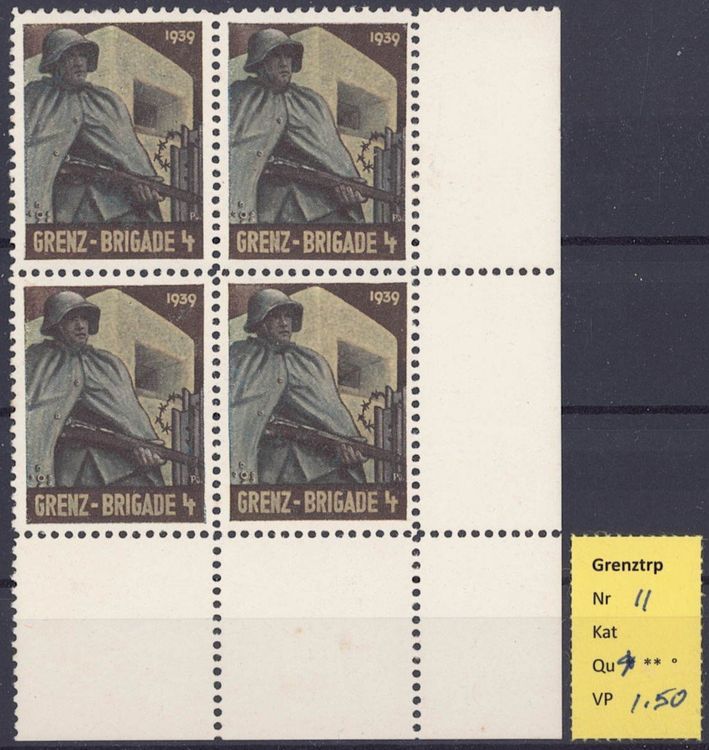 Steckkarte II. WK 1939/45 .... Grenztruppen (Gebraucht) in Bazenheid für CHF 1.5 – mit Lieferung ...