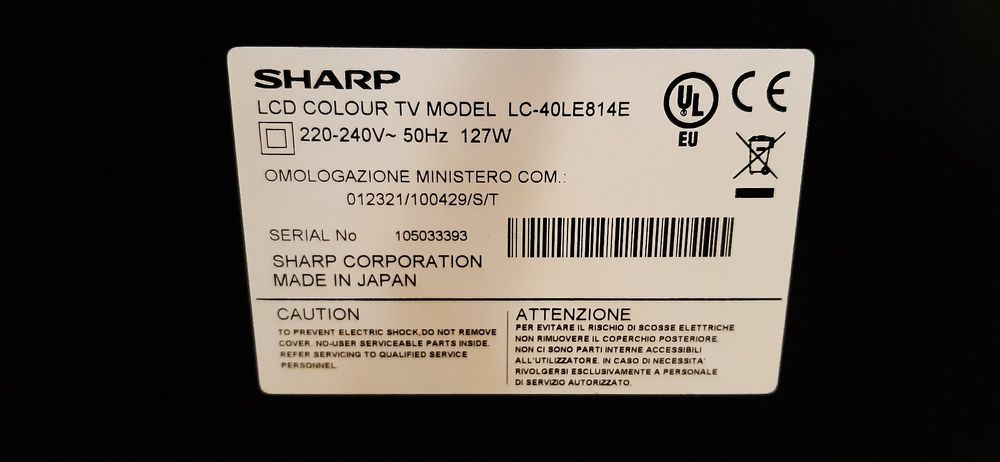 SHARP LCD COLOUR TV MODEL LC-40LE814E | Kaufen auf Ricardo
