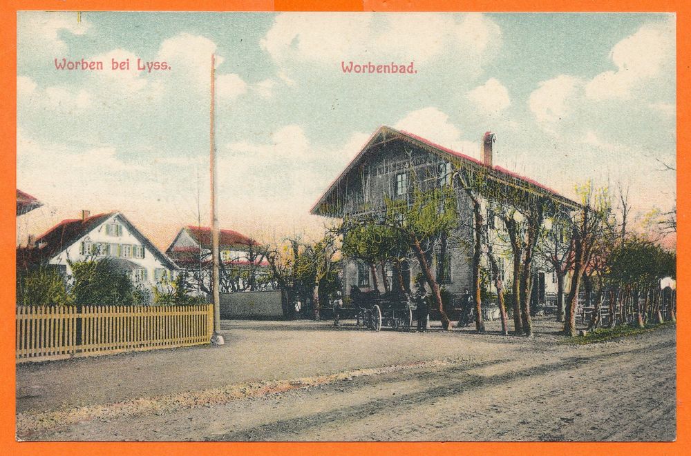 WORBEN bei Lyss - Worbenbad mit Pferdefuhrwerk ca. 1910/20 | Kaufen auf Ricardo