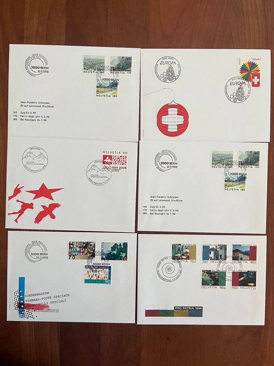 Sammlung 6 FDC Briefe 1998 (R728) (Gebraucht) in Hinwil für CHF 3 – mit Lieferung auf Ricardo kaufen