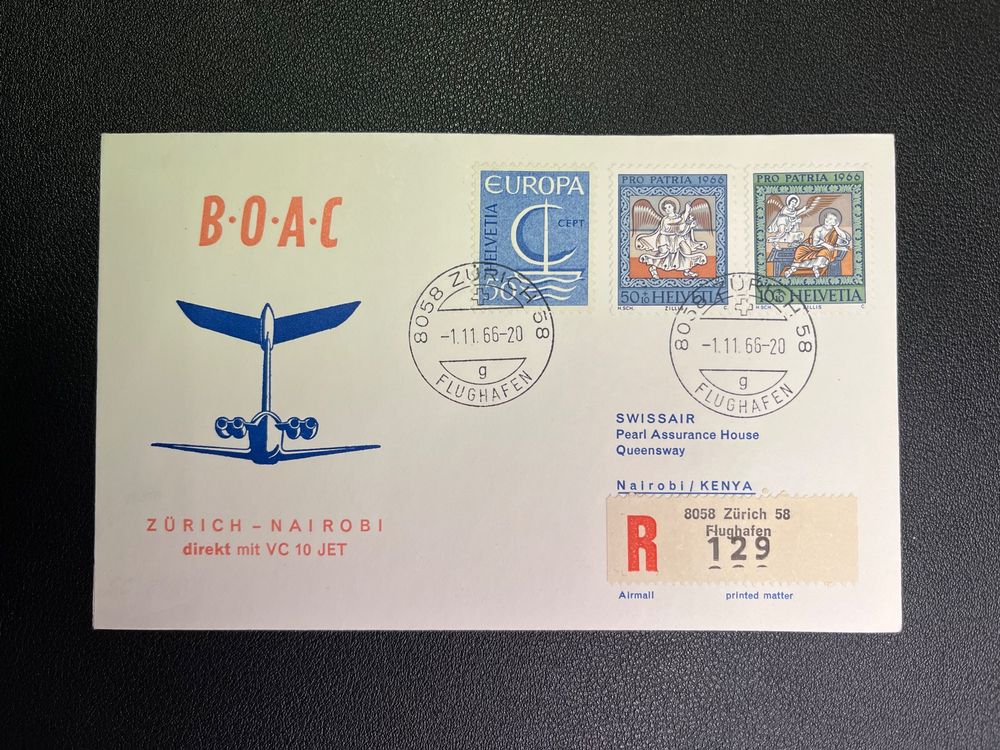 BOAC Erstflug Zürich - Nairobi 1966 | Kaufen auf Ricardo