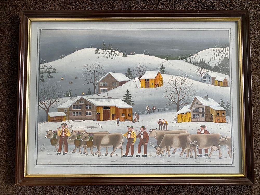 GEMÄLDE JAKOB BINDER ALPAUFZUG IM WINTER (Gebraucht) in für CHF 1400 ...