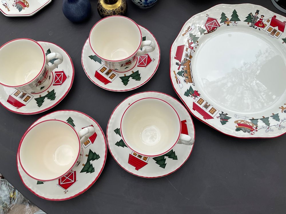 Mason‘s England Christmas Village Teller & Tasse Set (Gebraucht) in ...