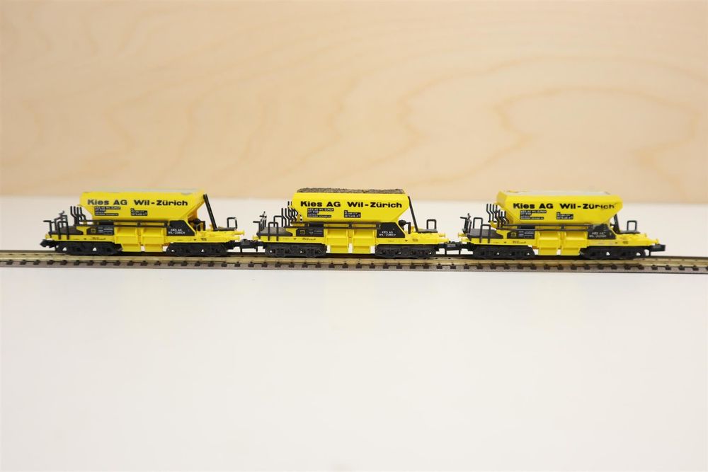 Minitrix 3 x SBB Kies AG Wil Wagen 13691 - seltene Modelle (Gebraucht ...