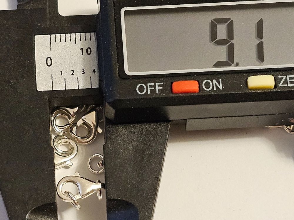 10x 9mm 14mm Silber 925 Karabiner mit 2 Öse basteln Kette | Kaufen auf Ricardo