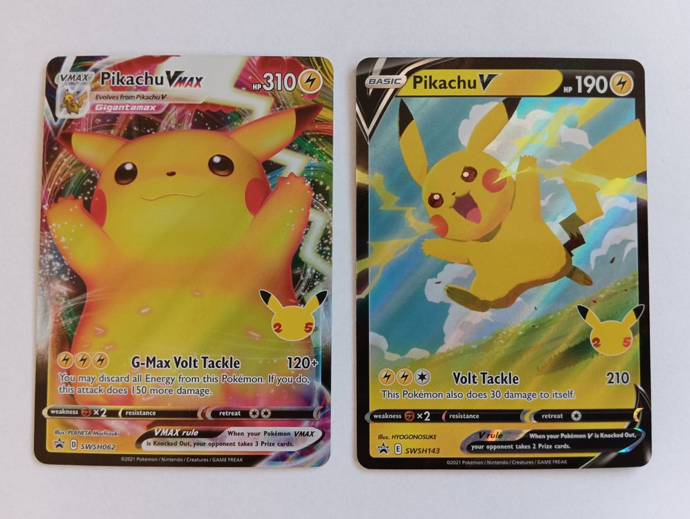 Pikachu V SWSH143 & VMAX SWSH062 Promo Celebrations EN | Kaufen auf Ricardo