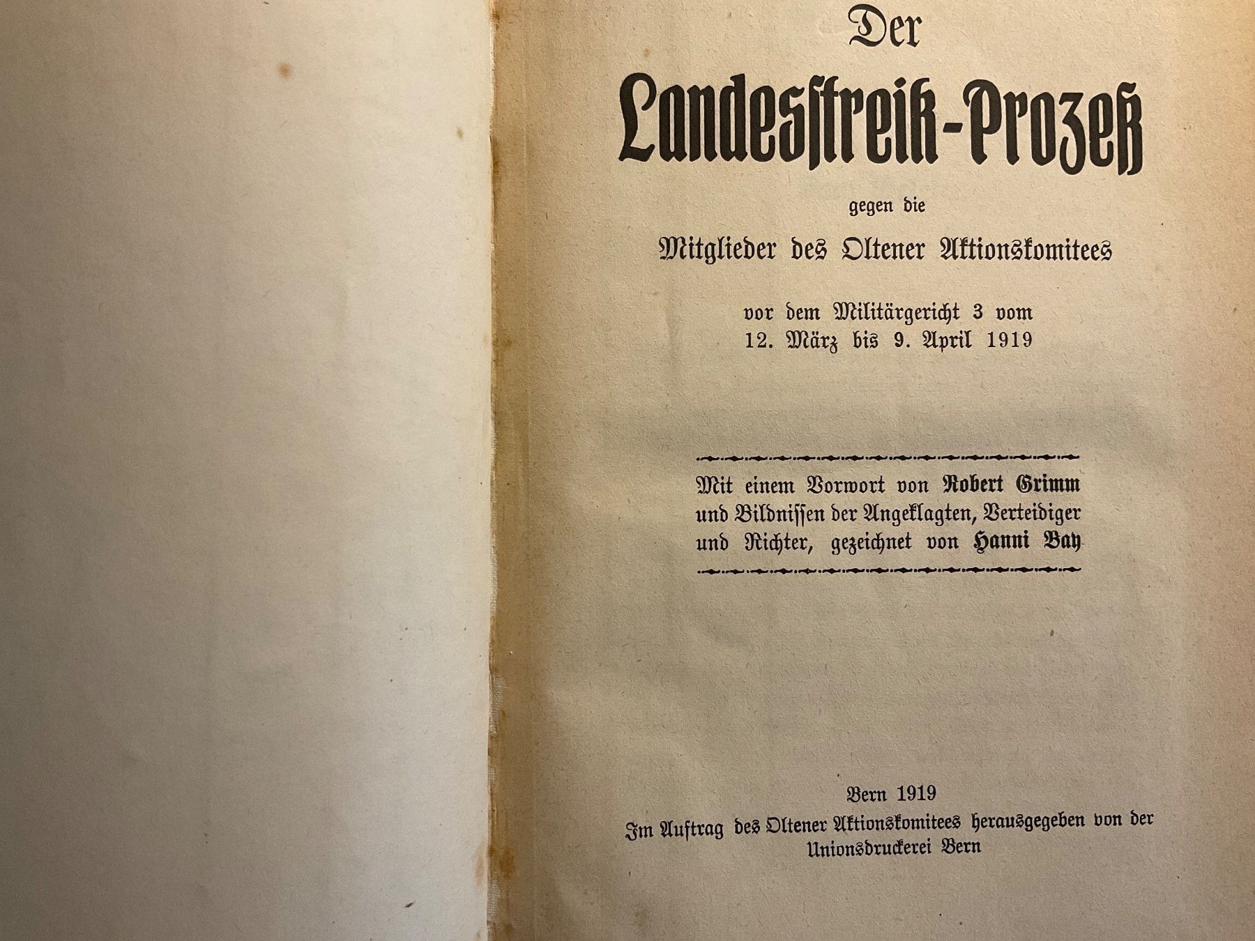Der Landesstreik-Prozess, 1919! Band I und II (Gebraucht) in Avenches ...