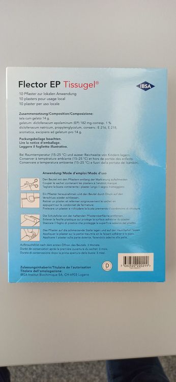 Flector EP Tissugel IBSA 10 Stück - Pflaster gegen Schmerzen (Neu und ...