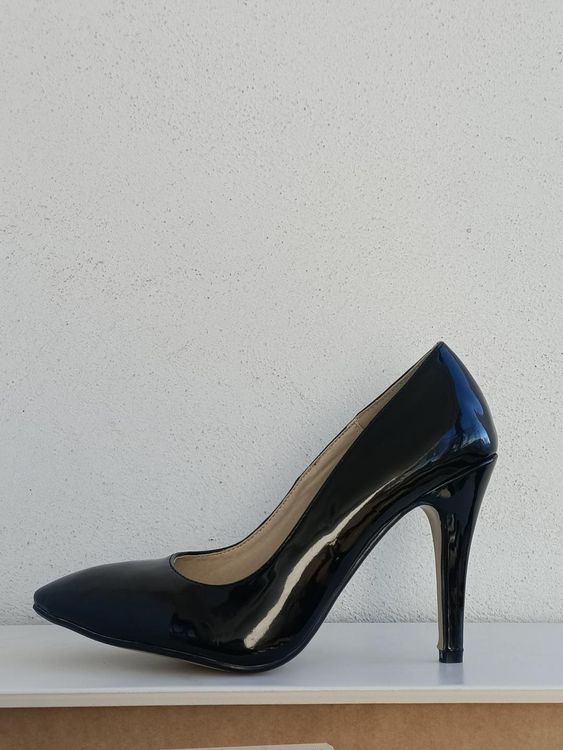 Escarpins Flash 41 talon 12cm plateau 1cm simili-cuir noir (Neu und ...