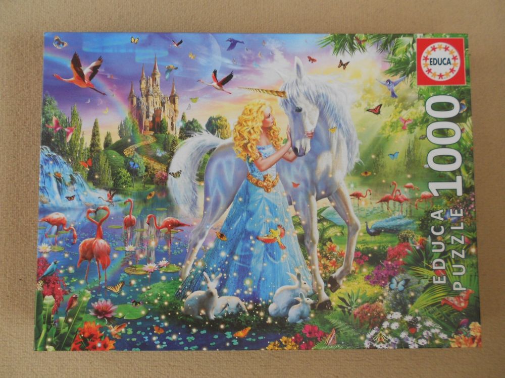 Puzzle 1000 Teile - Educa - die Prinzessin und das Einhorn (Gebraucht ...