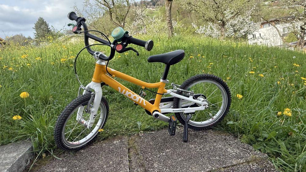 Woom 2 Kinderfahrrad Velo Bike 14 Zoll gelb weiss | Kaufen auf Ricardo