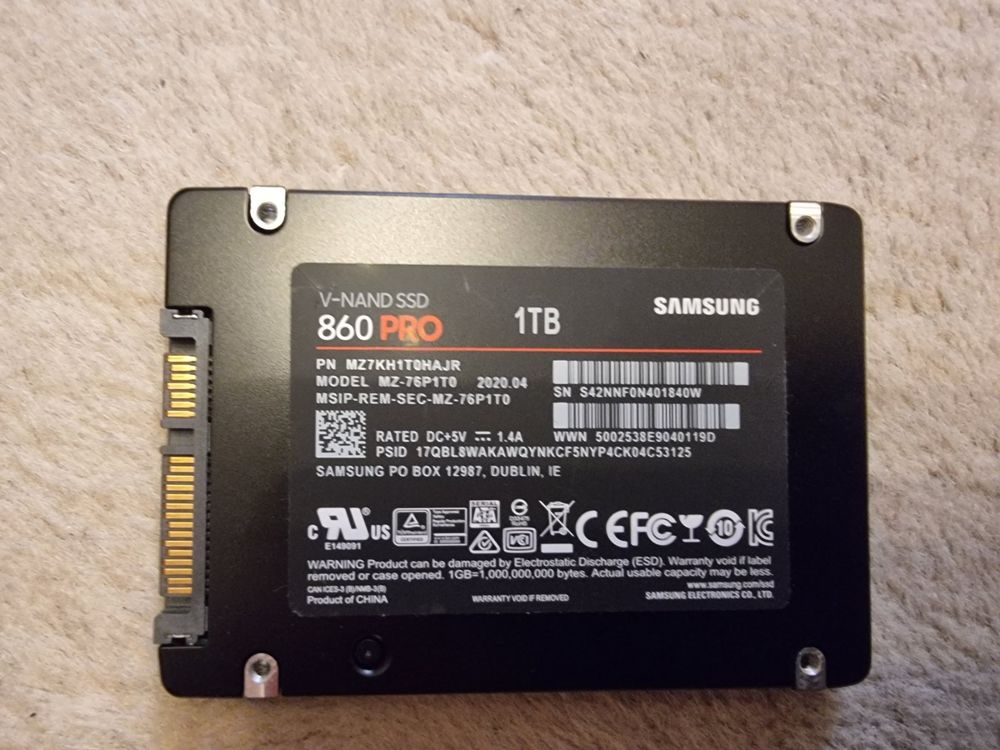 Samsung V-NAND SSD 860 PRO SATA 1 TB | Kaufen auf Ricardo