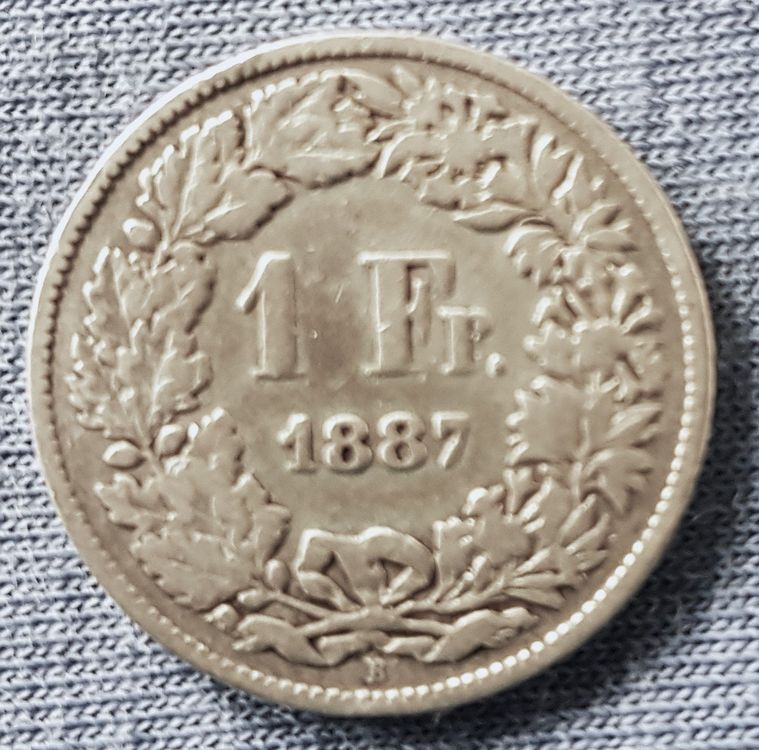1 Franken 1887 uralte und seltene Silbermünze ab nur 1 Fr !! (Gebraucht) in Camignolo für CHF 3 ...