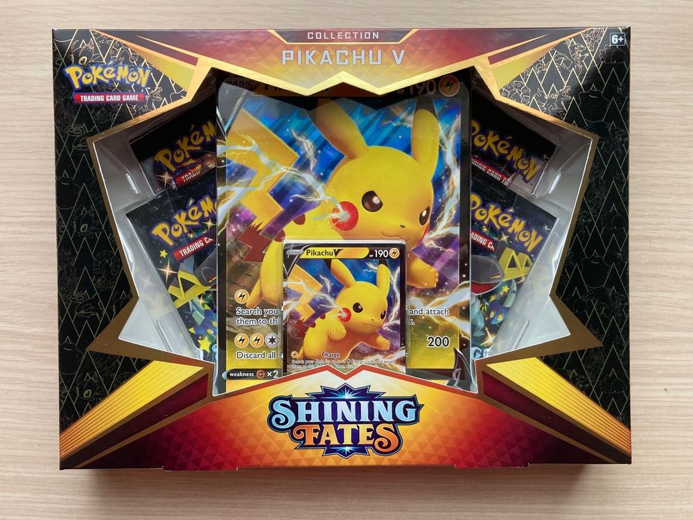 Pokemon -- Shining Fates Pikachu V Collection Box (Neu und ...