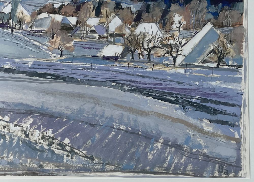 Fred Baumann (1947) grosse Gouache | Kaufen auf Ricardo