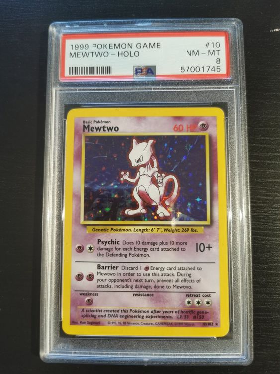 Pokémon Mewtwo Holo Base Set PSA 8 | Kaufen auf Ricardo