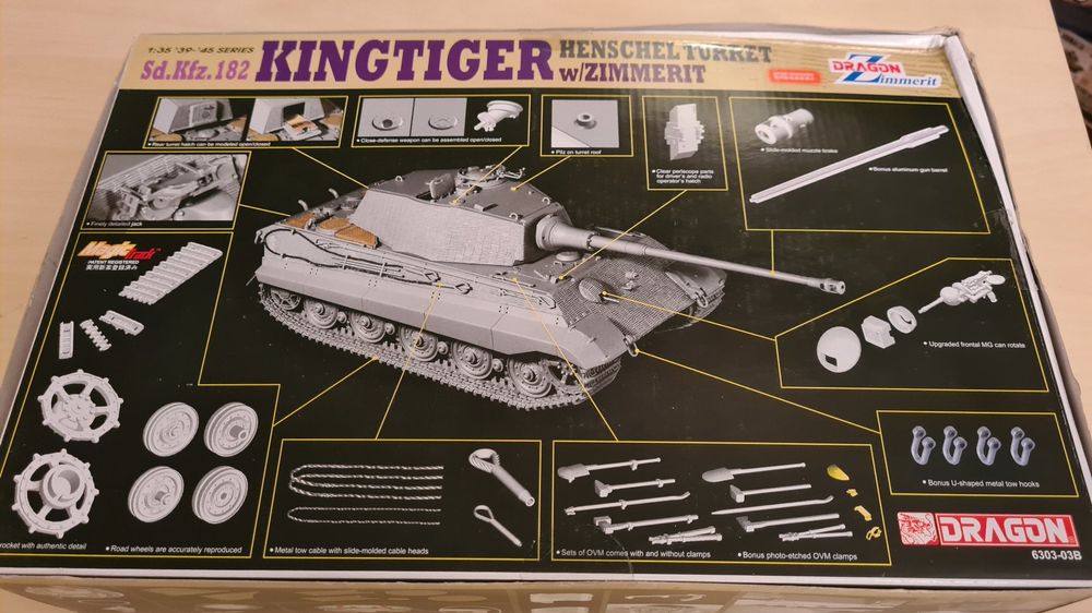 1:35 King Tiger Henschel Zimmerit - Dragon 6303 (Neu (gemäss ...