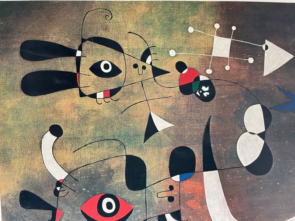 Grafik Joan Miro 1893 Personen people in The Night 1949 (Gebraucht) in ...