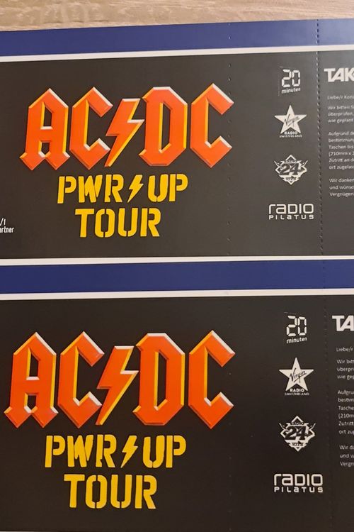 AC/DC TICKETS 2× Sitzplatz (Neu und originalverpackt) in Richterswil ...