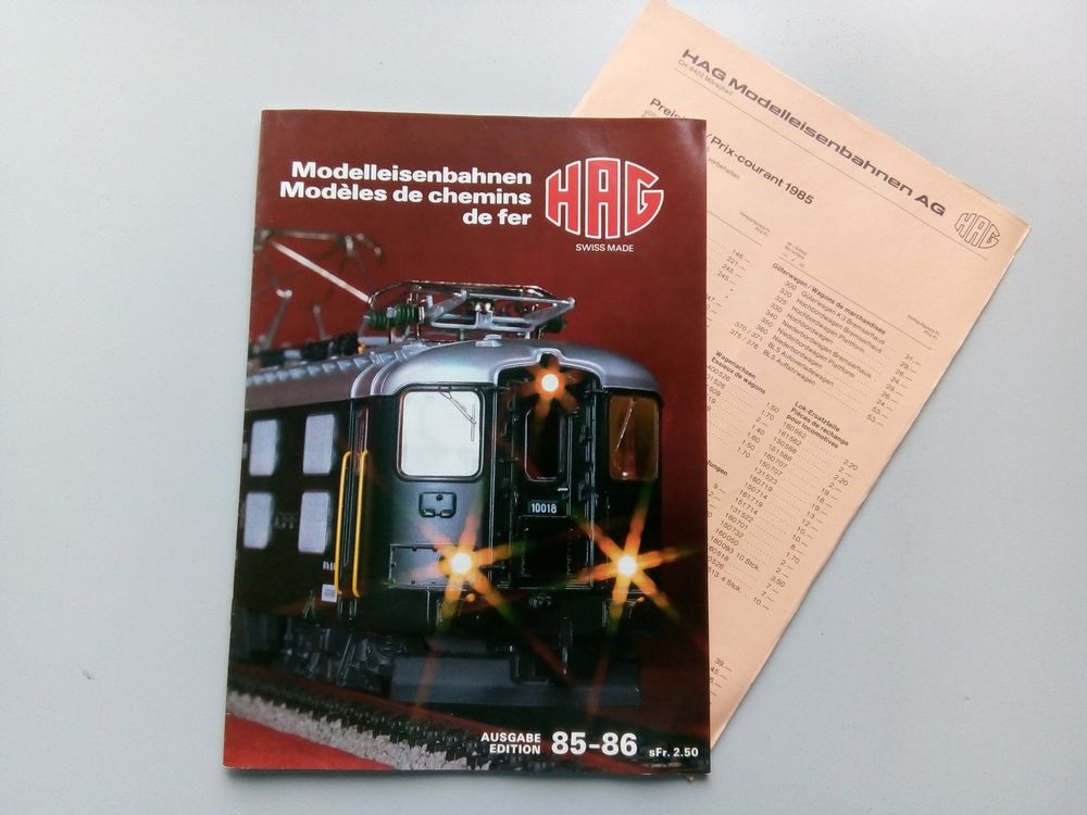 HAG Modelleisenbahn Prospekt Katalog + Preisliste 1985/86 (Gebraucht ...