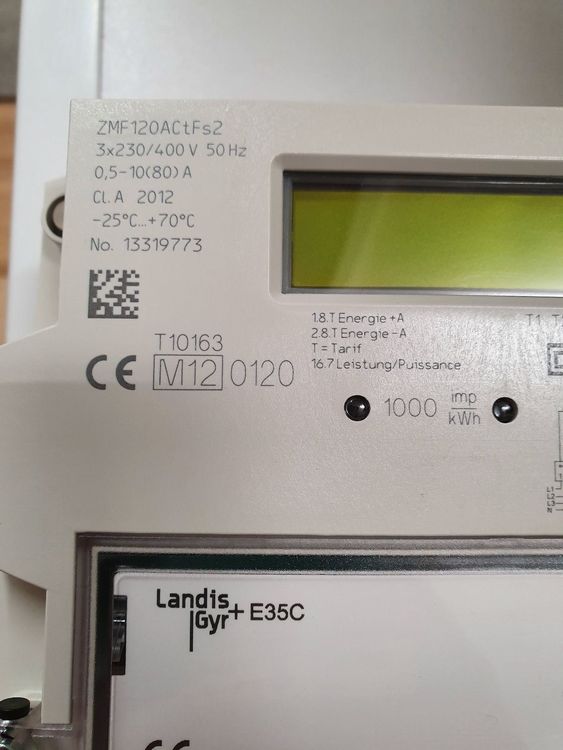 Stromzähler Landis + Gyr ZMf120 E350 (Gebraucht) in Derendingen für CHF ...