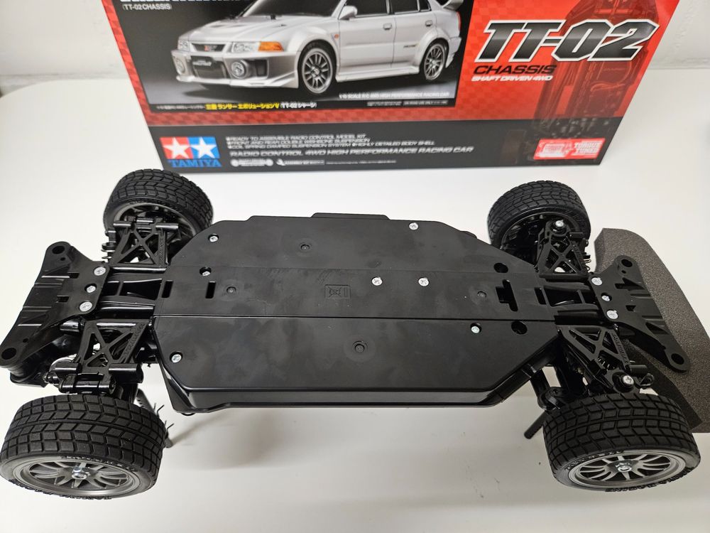 Tamiya Mitsubishi Lancer EVO V TT-02 58713 (Neu (gemäss Beschreibung ...