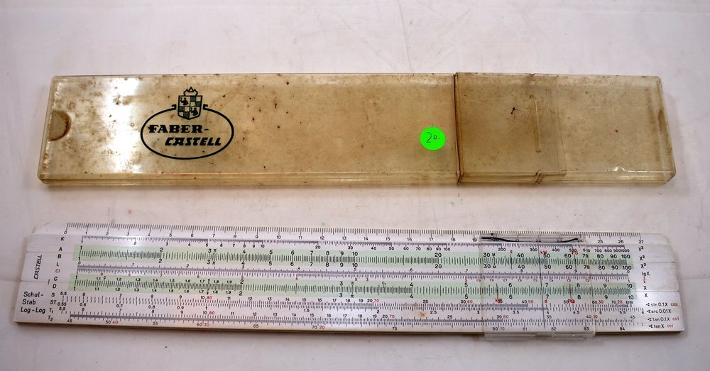Rechenschieber Faber Castell Schulstab LOG - LOG 57/89 (Gebraucht) in ...