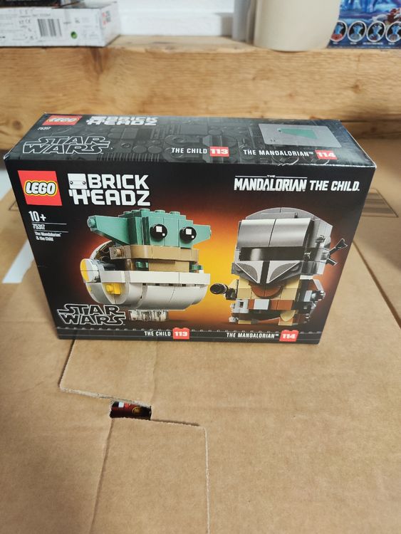 Lego 75317 Star Wars BrickHeadz Mandalorian & Grogu (Neu und ...