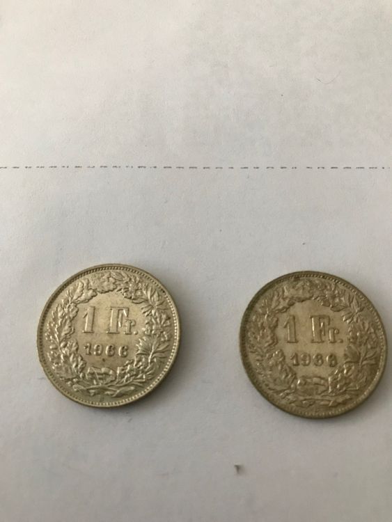 2 x 1 Franken 1966 | Kaufen auf Ricardo