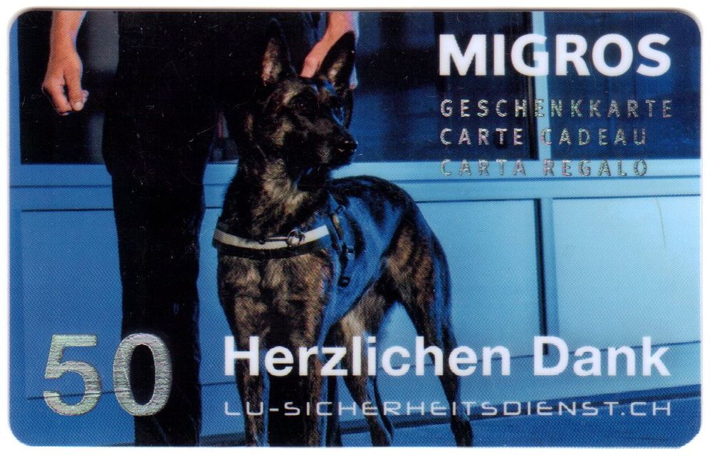 Migros - LU-Sicherheitsdienst Schäferhund - CHF 50 - RS 11 (Gebraucht ...