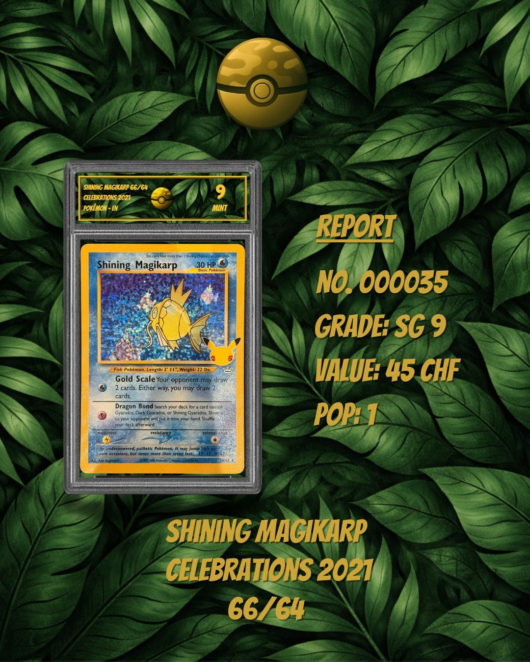 Shining Magikarp 66/64 - Celebrations - SG 9 - EN (Gebraucht) in Chêne ...