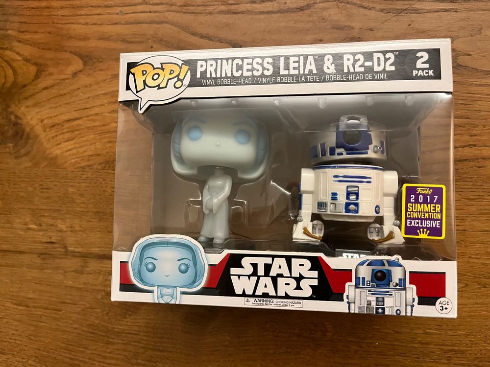 Funko Pop Bobble Head Star Wars Princess Leia & R2-D2 Neu (Neu und ...