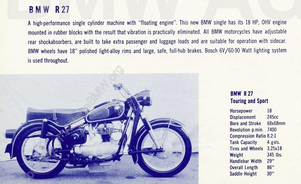 BMW R27 Baujahr 1964 mit Seitenwagen/Beiwagen Velorex 562 (Gebraucht) in Lengnau AG für CHF 7650 ...