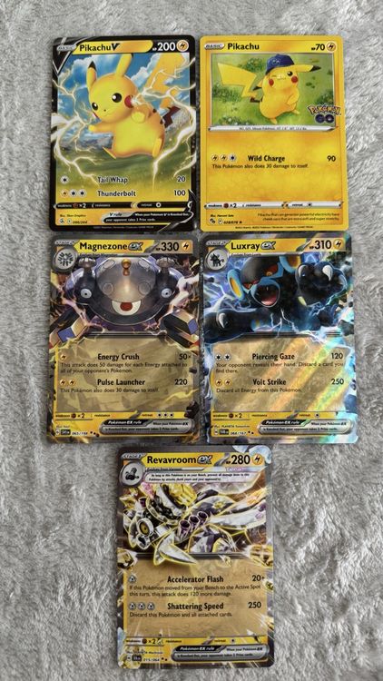 5x seltene Pokemon Karten ex / V - Elektro Set (Neu (gemäss ...