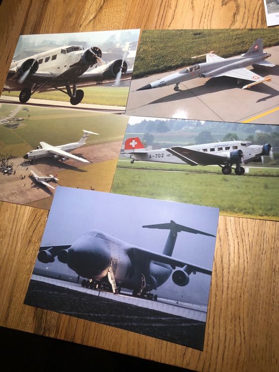 Fotokarten A4 CH Luftwaffe Tiger,JU-52, C5 Emmen (Gebraucht) in Buochs ...