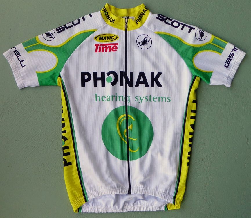 original vintage Team PHONAK SCOTT CASTELLI Velotrikot 2001 (Gebraucht ...
