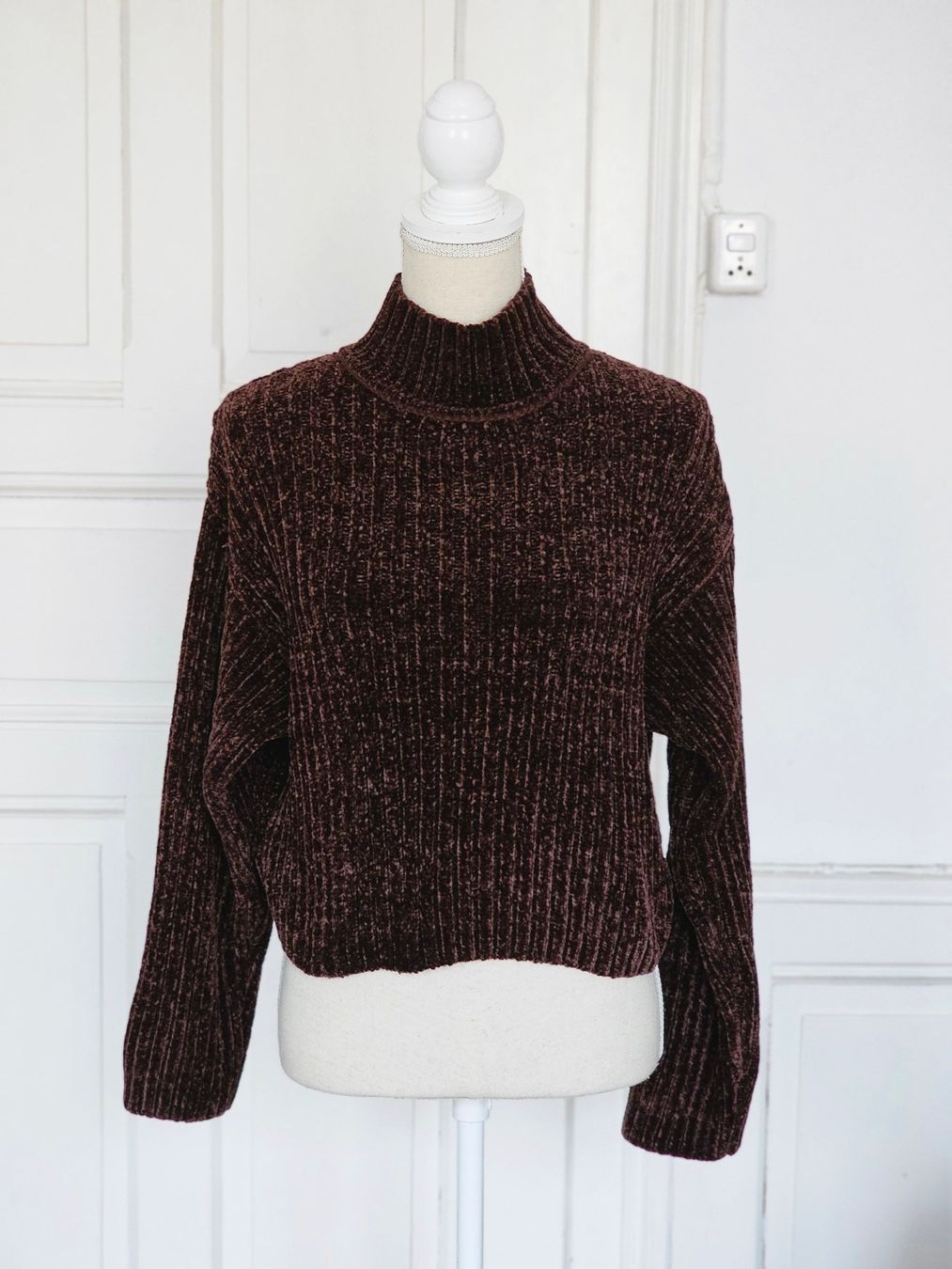 Kuscheliger Chenille Crop Pullover Braun H&M Gr. S (Gebraucht) in Ried ...