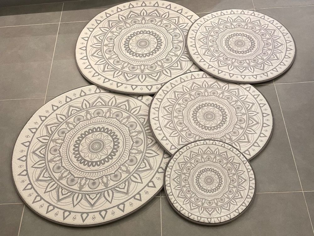 Badezimmerteppich rund mit Memory Schaum | Kaufen auf Ricardo