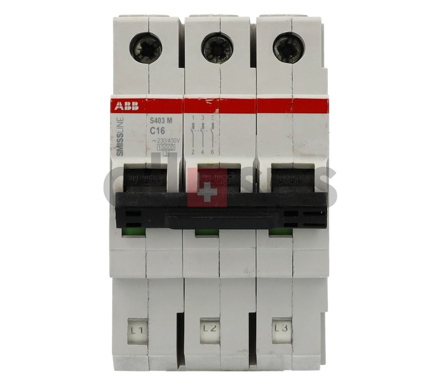 ABB SMISSLINE TP S400M SICH.AUTOMAT 3L C16 10KA - S403M-C16 (Neu ...