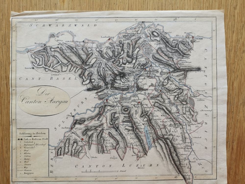 Karte Kanton Aargau 1816 Scheurmann (Gebraucht) in Hedingen für CHF 50 ...